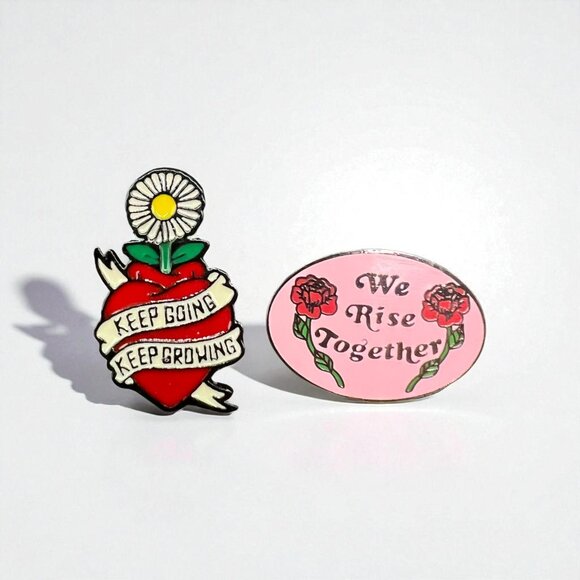 Accessories | 518 Rise Together Enamel Pins Set | Poshmark